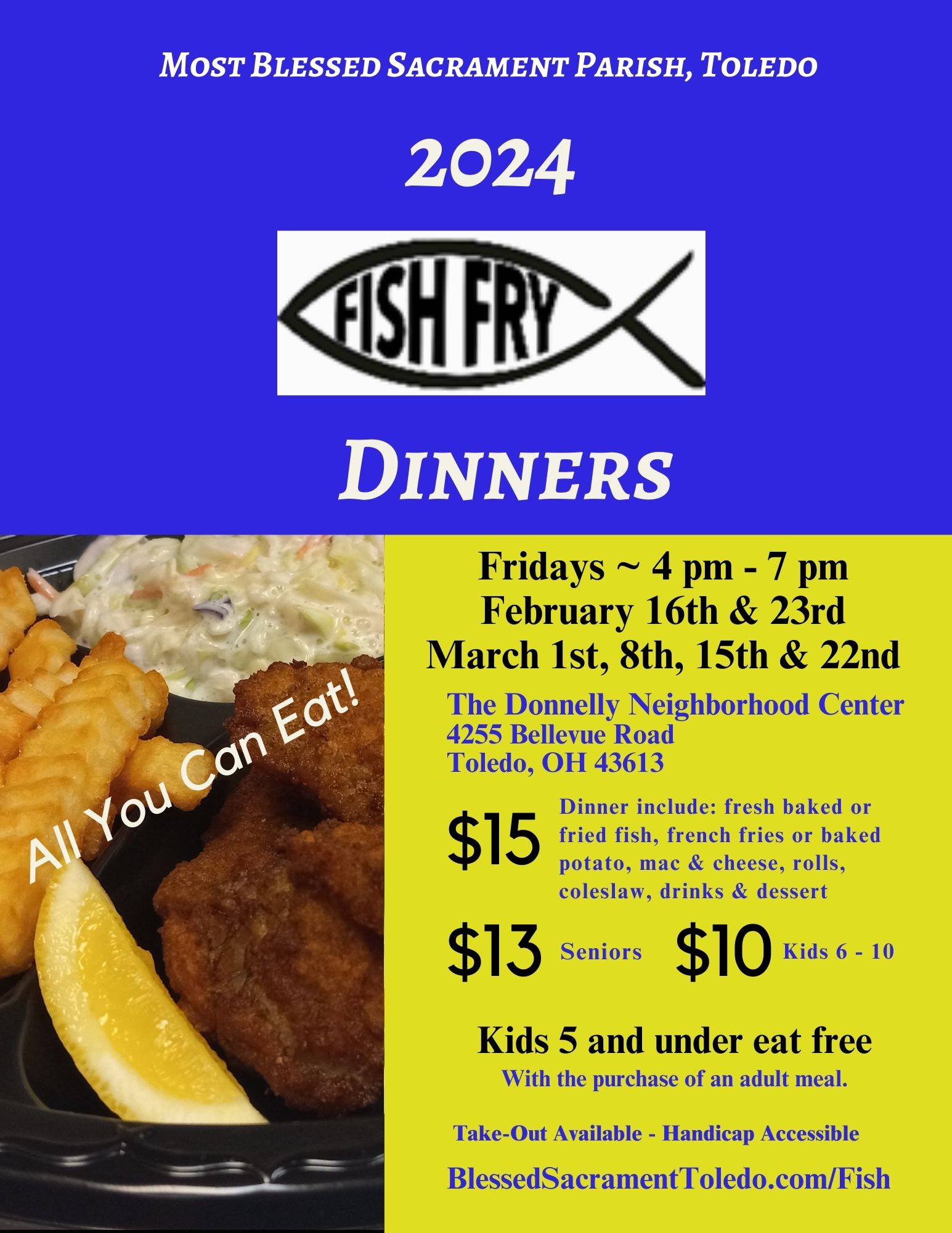 Lenten Fish Fry Fridays – Blessed Sacrament Church